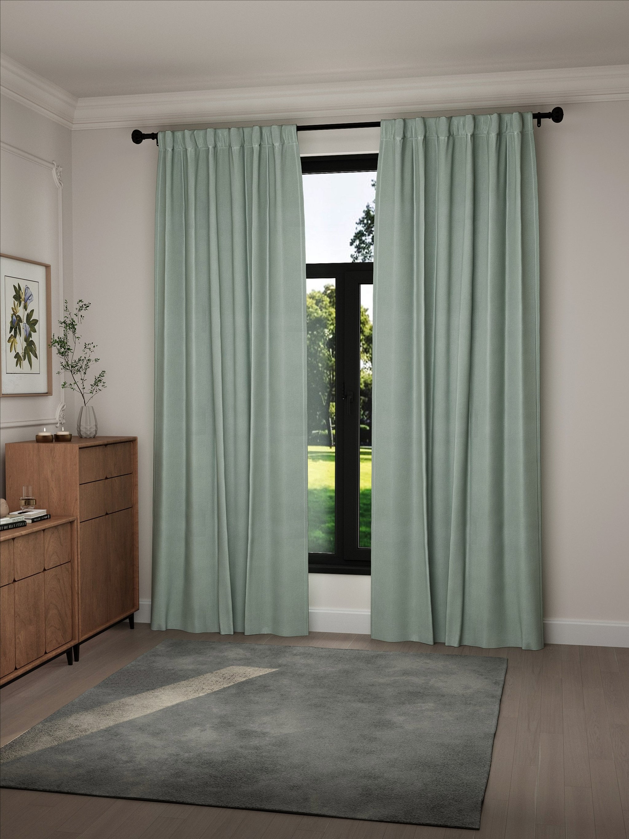 Shop Elegant Velvet Winter Grey Drape Drape Custom-Made Drape by ...