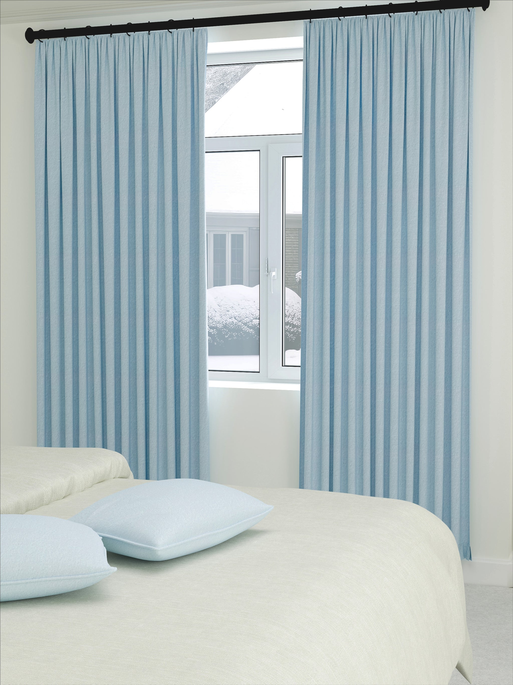 Shop Elegant Velvet Blue Drape Custom-Made Drape by SAGcustomcurtains ...