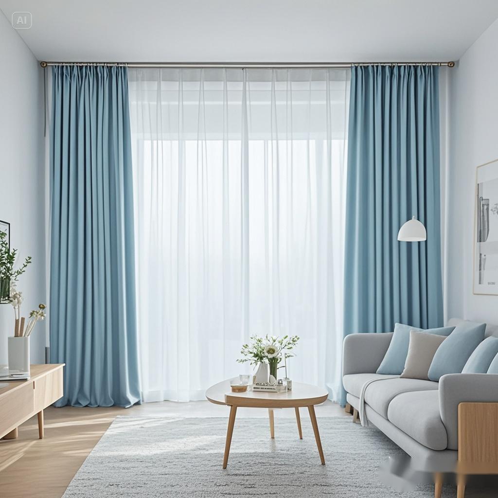 Shop Elegant Velvet Sea Blue Drape Custom-Made Drape by ...