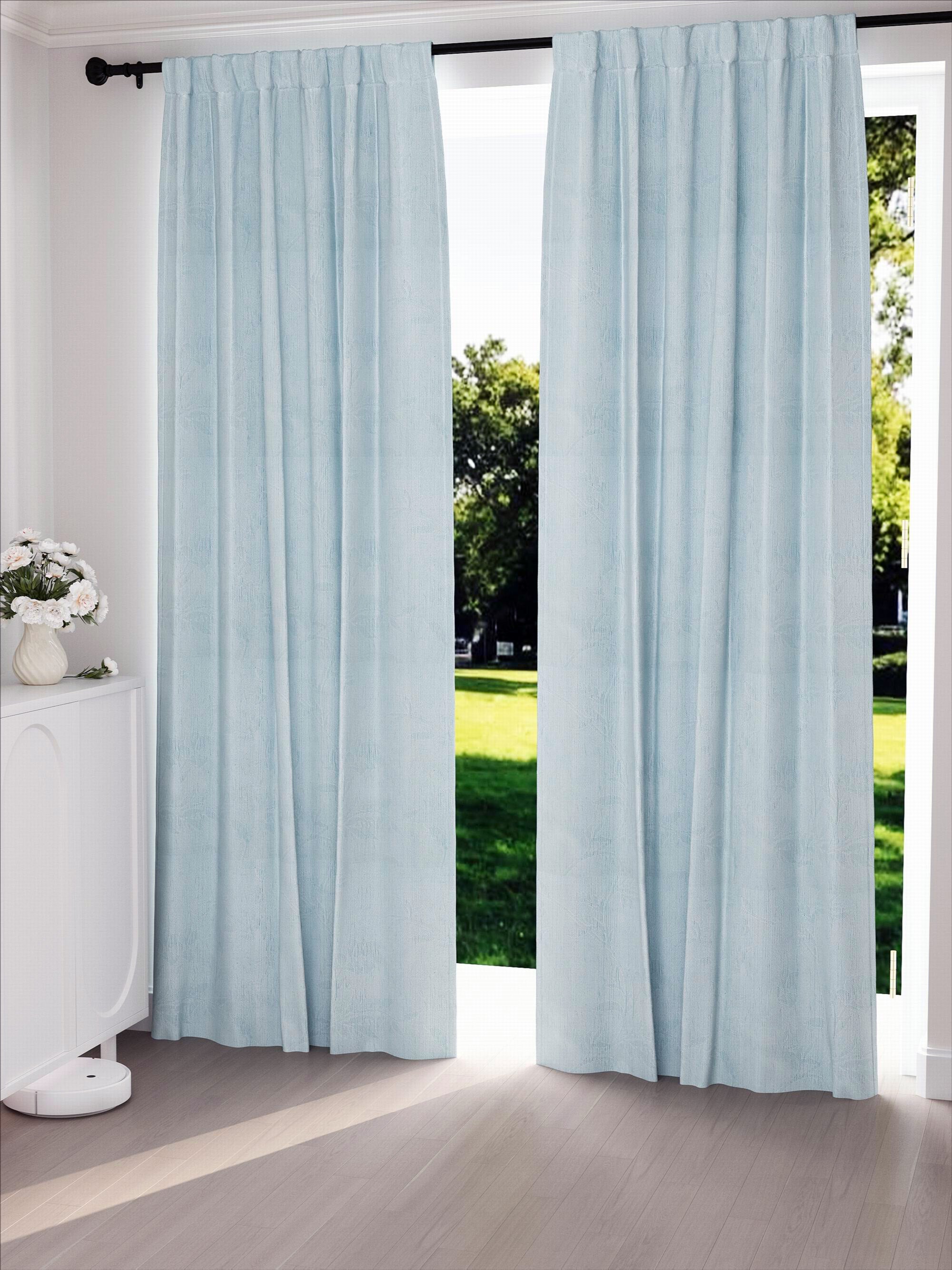 Shop Elegant Pale Grey Floral Drape Custom-Made Drape by ...