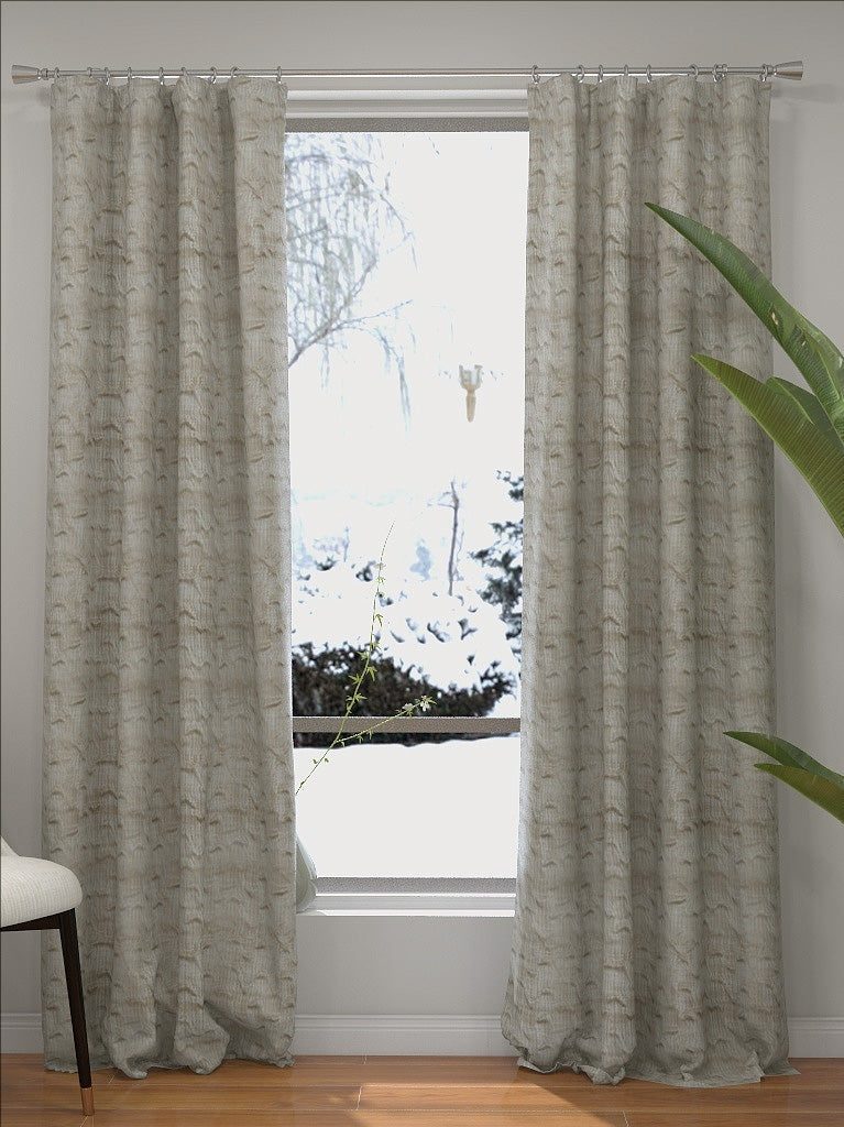 Shop Elegant Water Curve Beige Drape Custom-Made Drape by ...