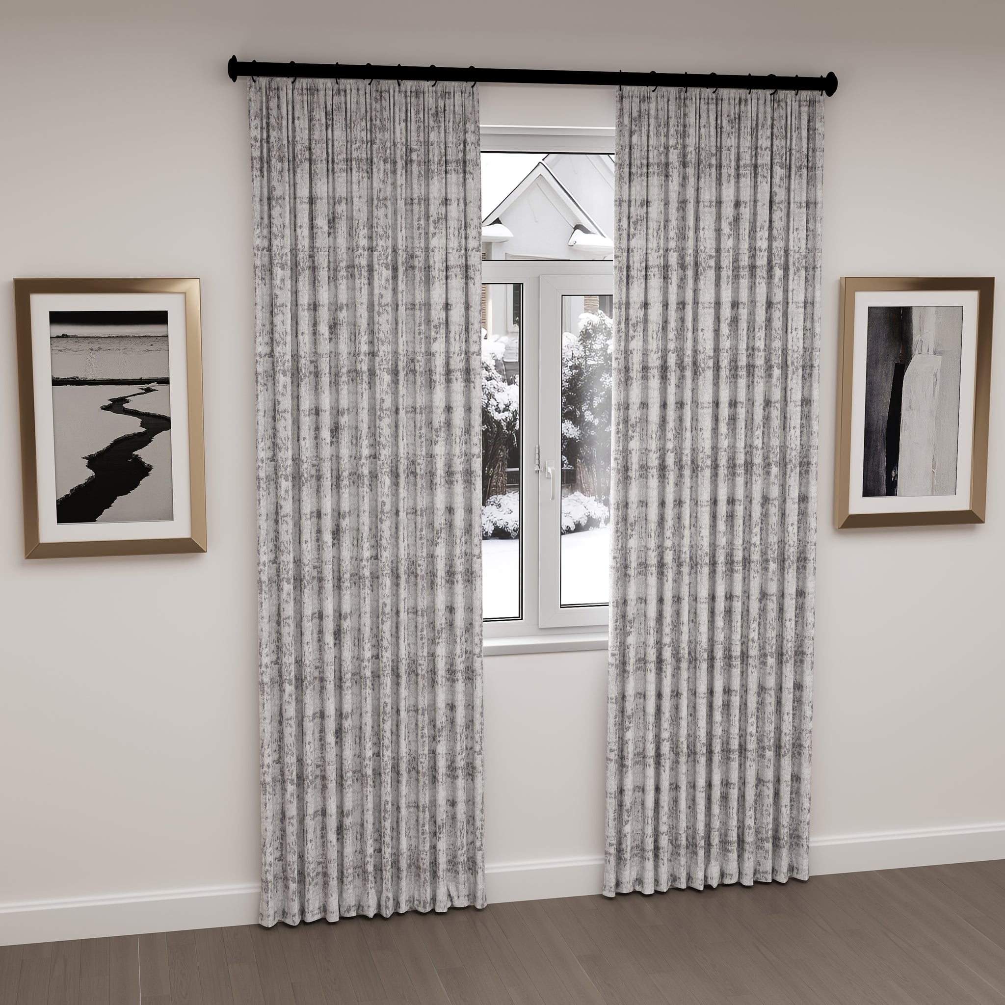 Shop Elegant Shadow Grey Drape Custom-Made Drape by SAGcustomcurtains ...